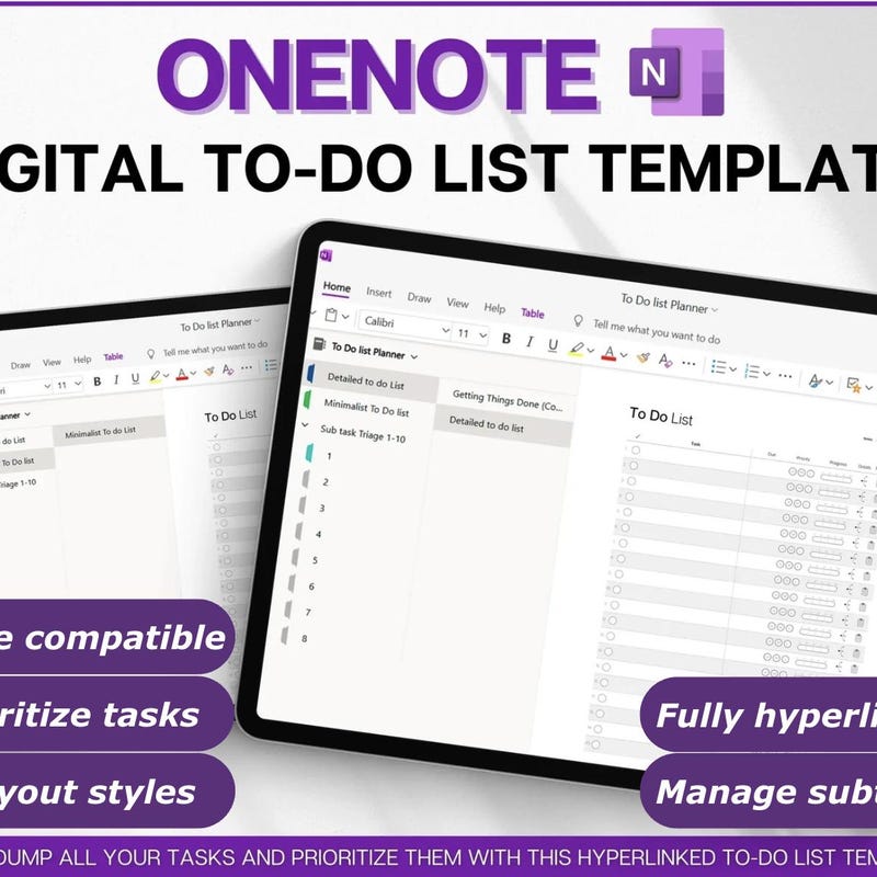 Onenote Templates - Etsy