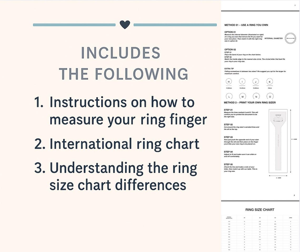 Printable Ring Sizer Chart Printable Ring Size Chart Ring Sizing Chart ...