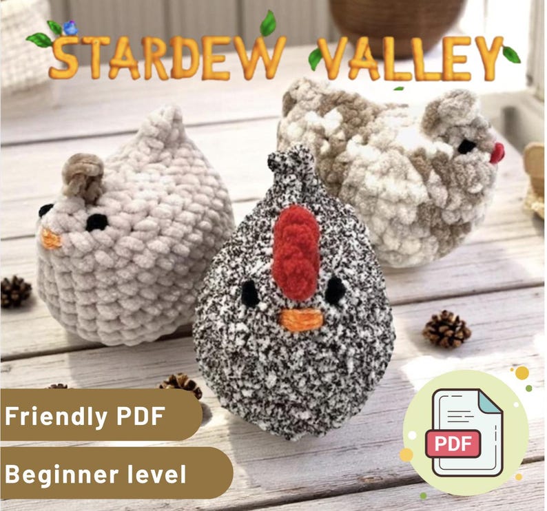 Stardew Valley Gift Stardew Chicken Stardew Valley Chicken Pattern ...