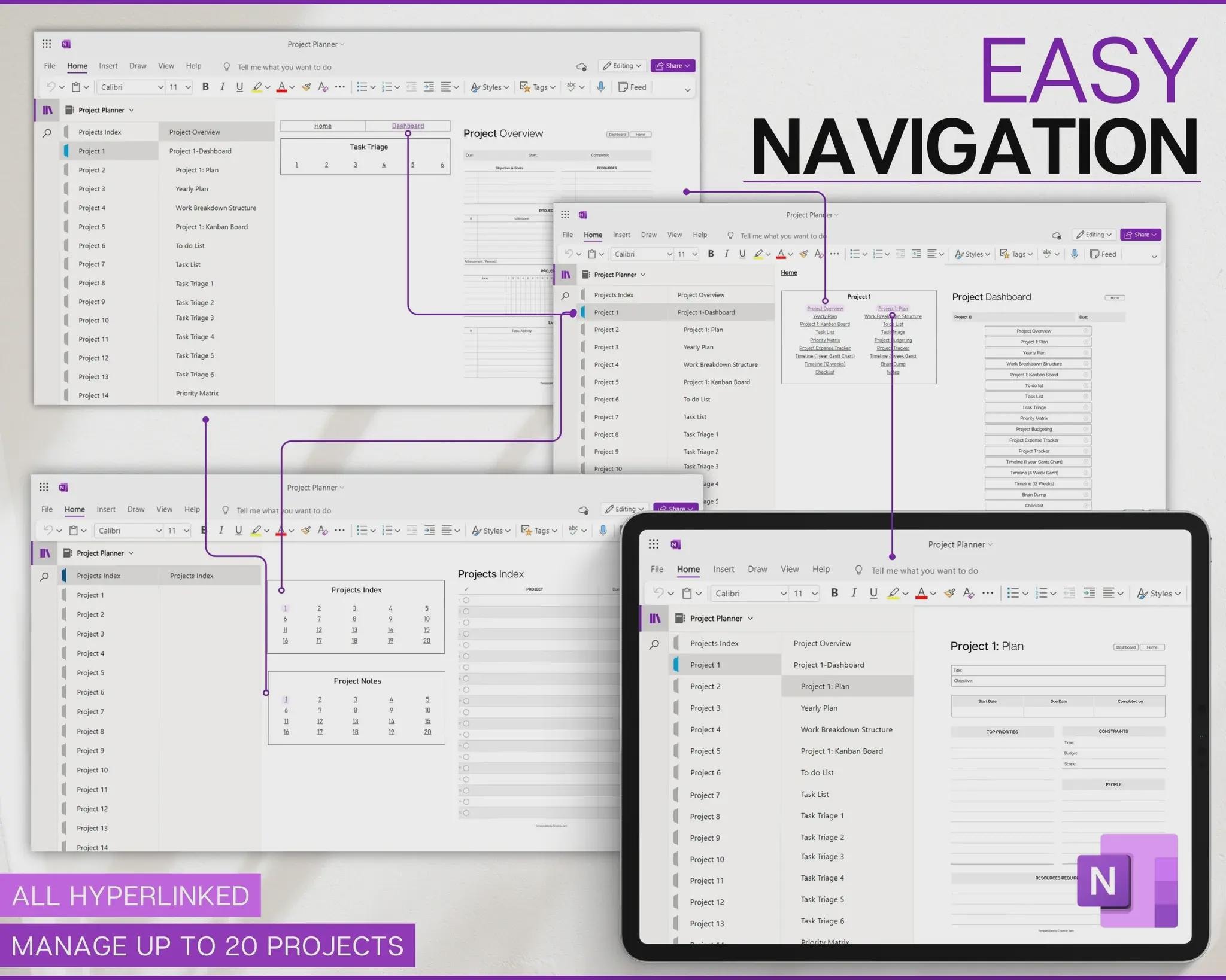 Onenote Planner Template One Note Template Planner Minimalist Planner ...