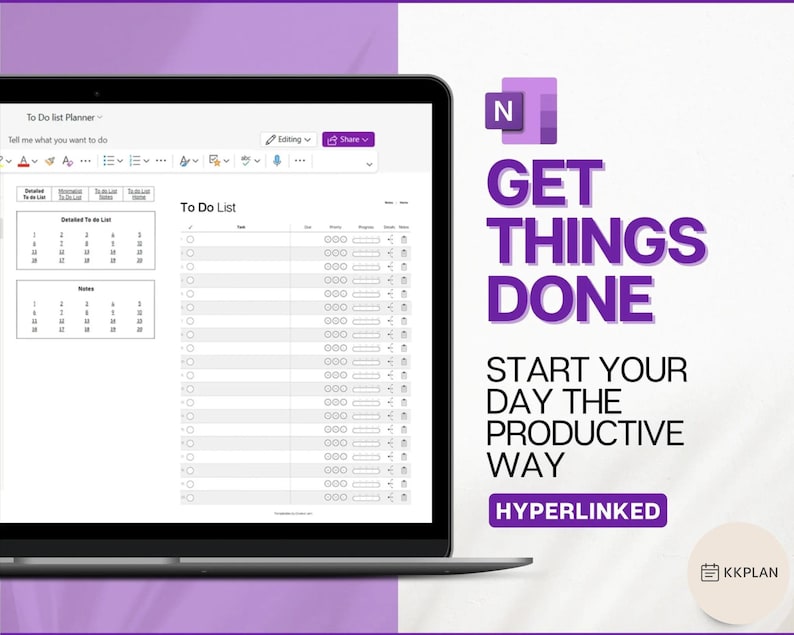 Onenote ADHD Onenote to Do List Onenote Todo List Onenote Task Tracker ...