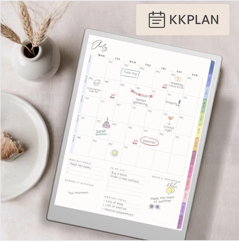 Supernote Templates Kindle Scribe Templates Remarkable Planner ...