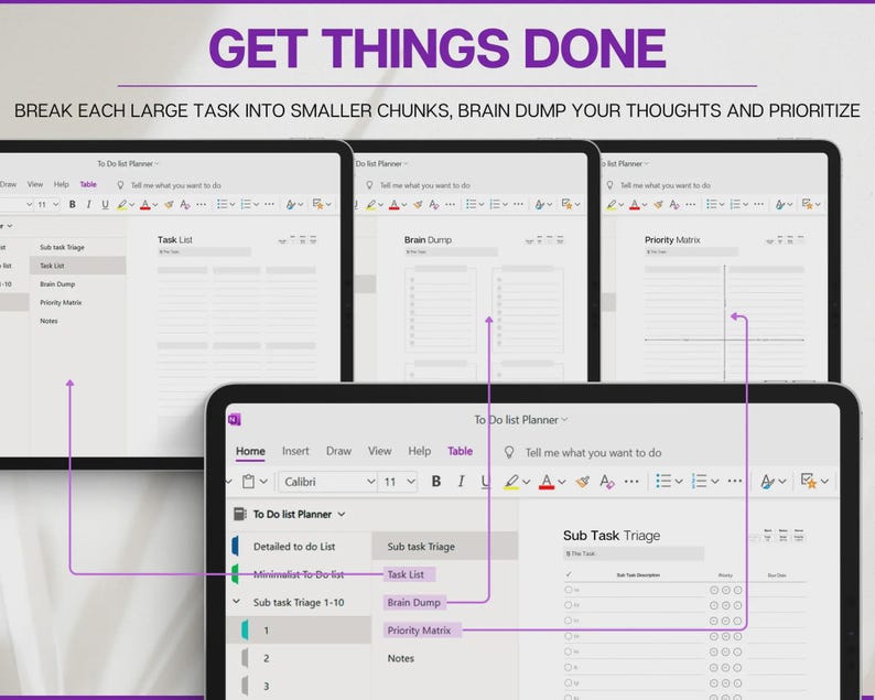 Onenote ADHD Onenote to Do List Onenote Todo List Onenote Task Tracker ...