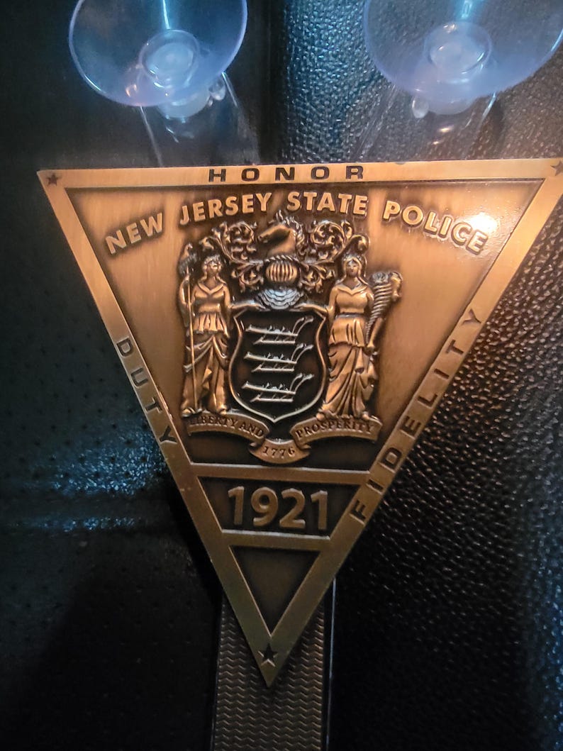 Official NJ State Police Seal Windshield Badge - Etsy