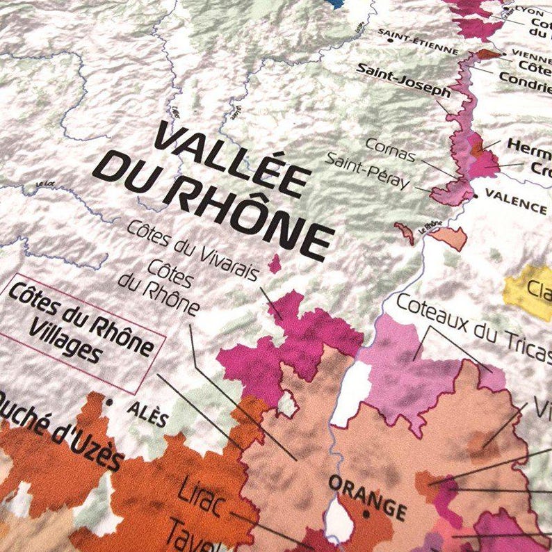 French Wine Regions Map: Vinyl Banner Wall Art - Etsy