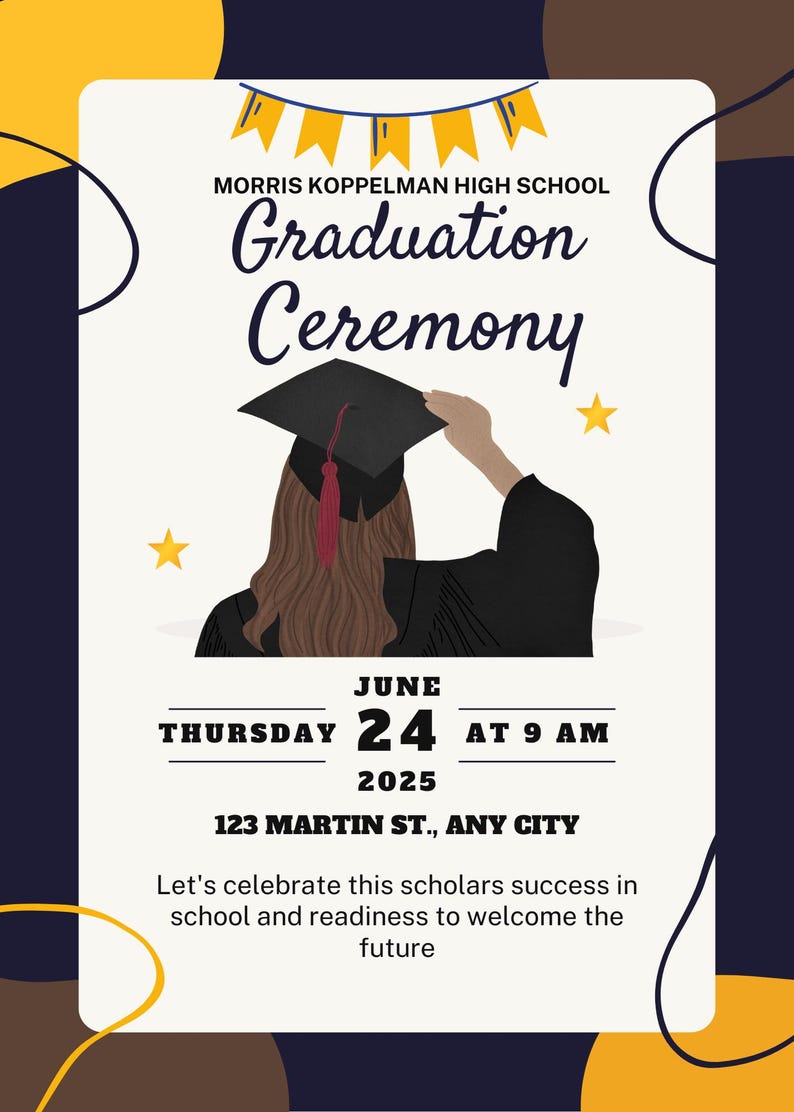 Graduation Ceremony Invitation Template - Etsy