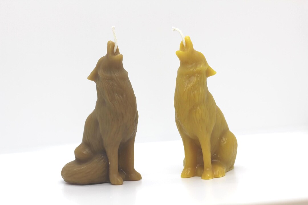 Howling Wolf Beeswax Candle: 100% Pure Beeswax - Etsy