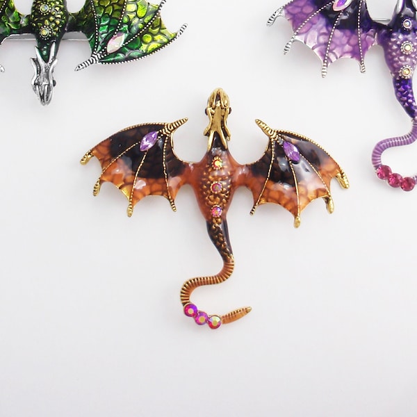 Dragon Brooch - Etsy