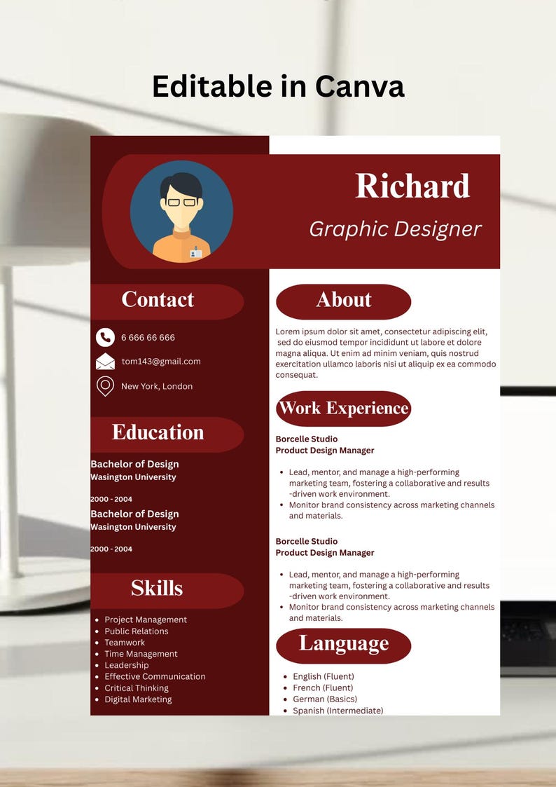 ATS Friendly Resume Template, Simple and Elegant for Entry Level and ...