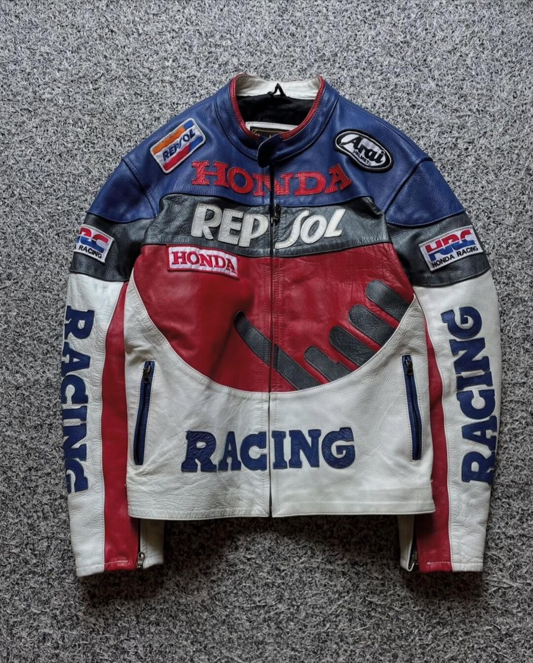 Honda Repsol Style Motorcycle Leather Jacket Racing Biker Jacket for ...