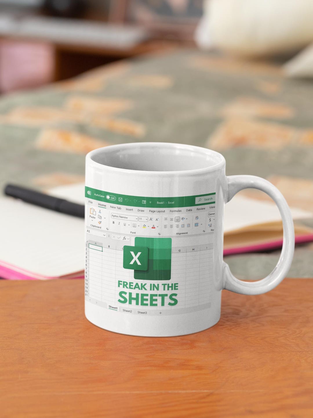 Funny Excel Mug – “freak in the Sheets” – Spreadsheet Humor Coffee Cup ...