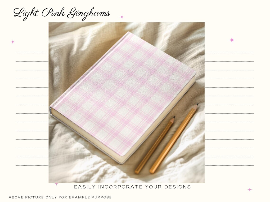 Pink and White Plaid Digital Paper Light Pink Background Junk Journal ...