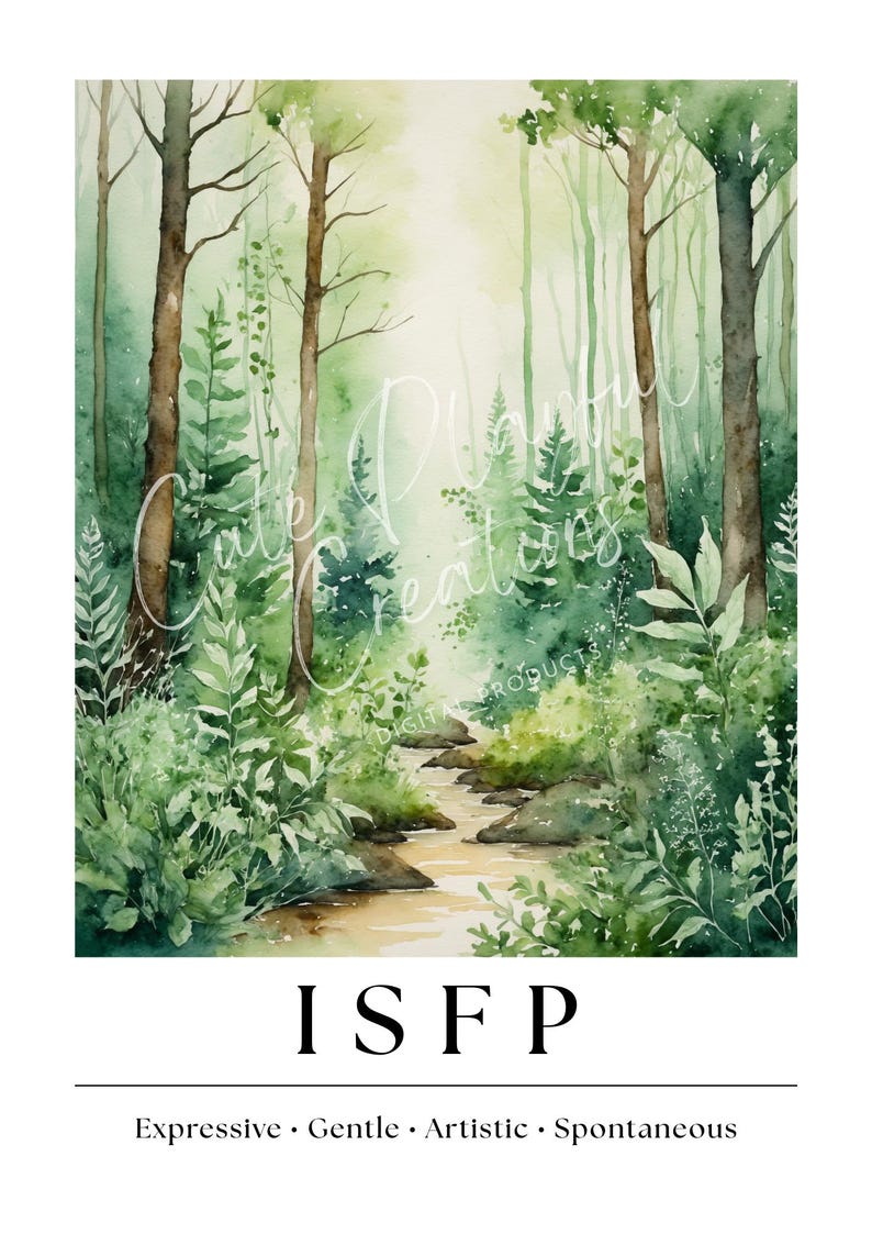 ISFP Personality Art Print - MBTI 16 Personalities, Wall Decor, Gift ...