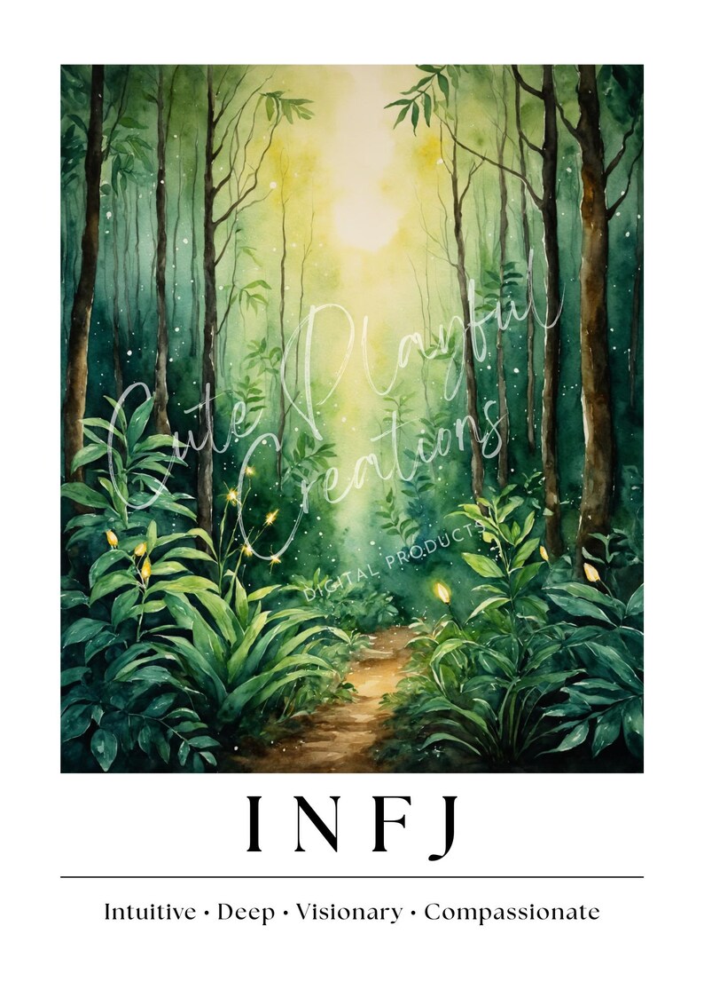 INFJ Personality Art Print - MBTI 16 Personalities, Wall Decor, Gift ...