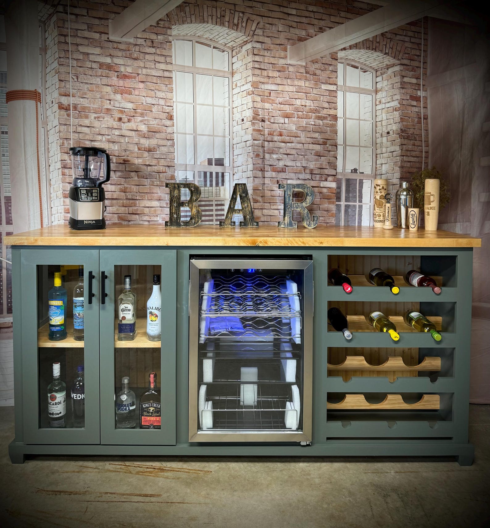 Bar Cabinet With Fridge - Etsy
