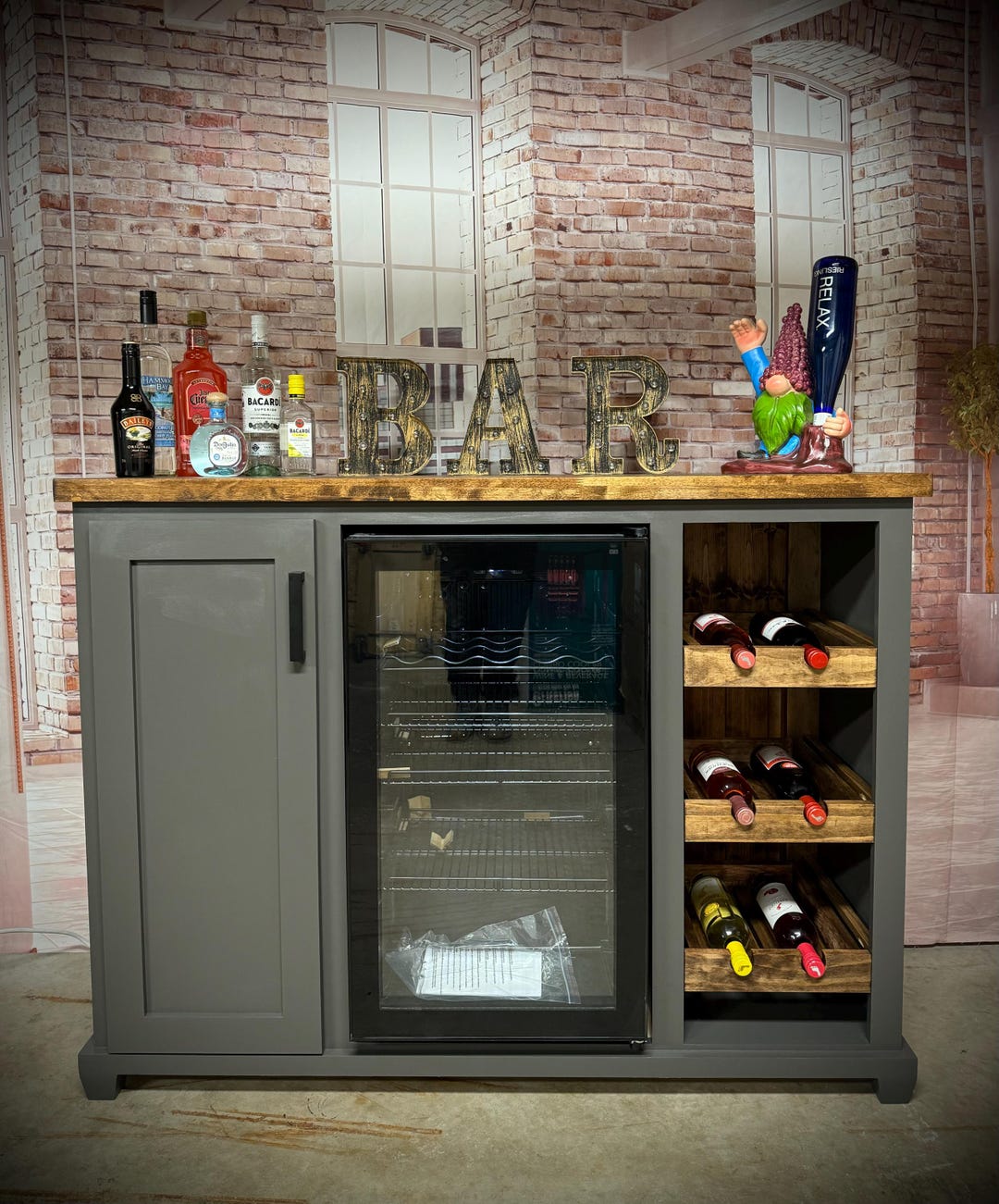 Bar Cabinet With Fridge - Etsy