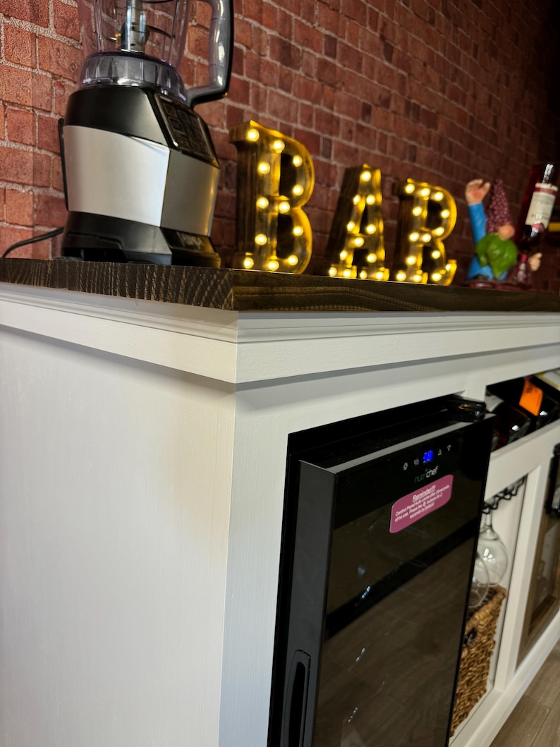 Customizable Wine Bar With Wine Fridge (free Shipping) - Etsy