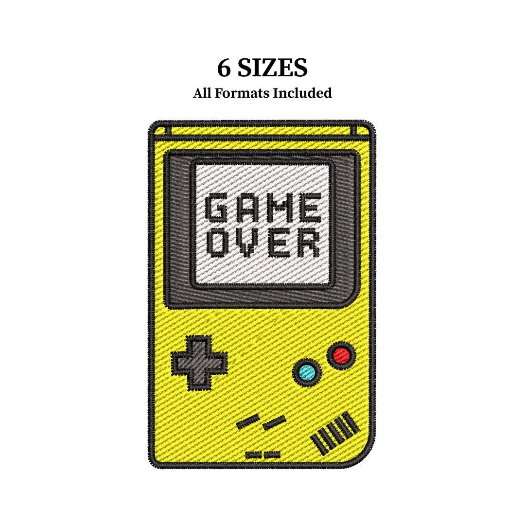 Y2K Retro Game Over Console Embroidery Design | Cyber Valentine ...