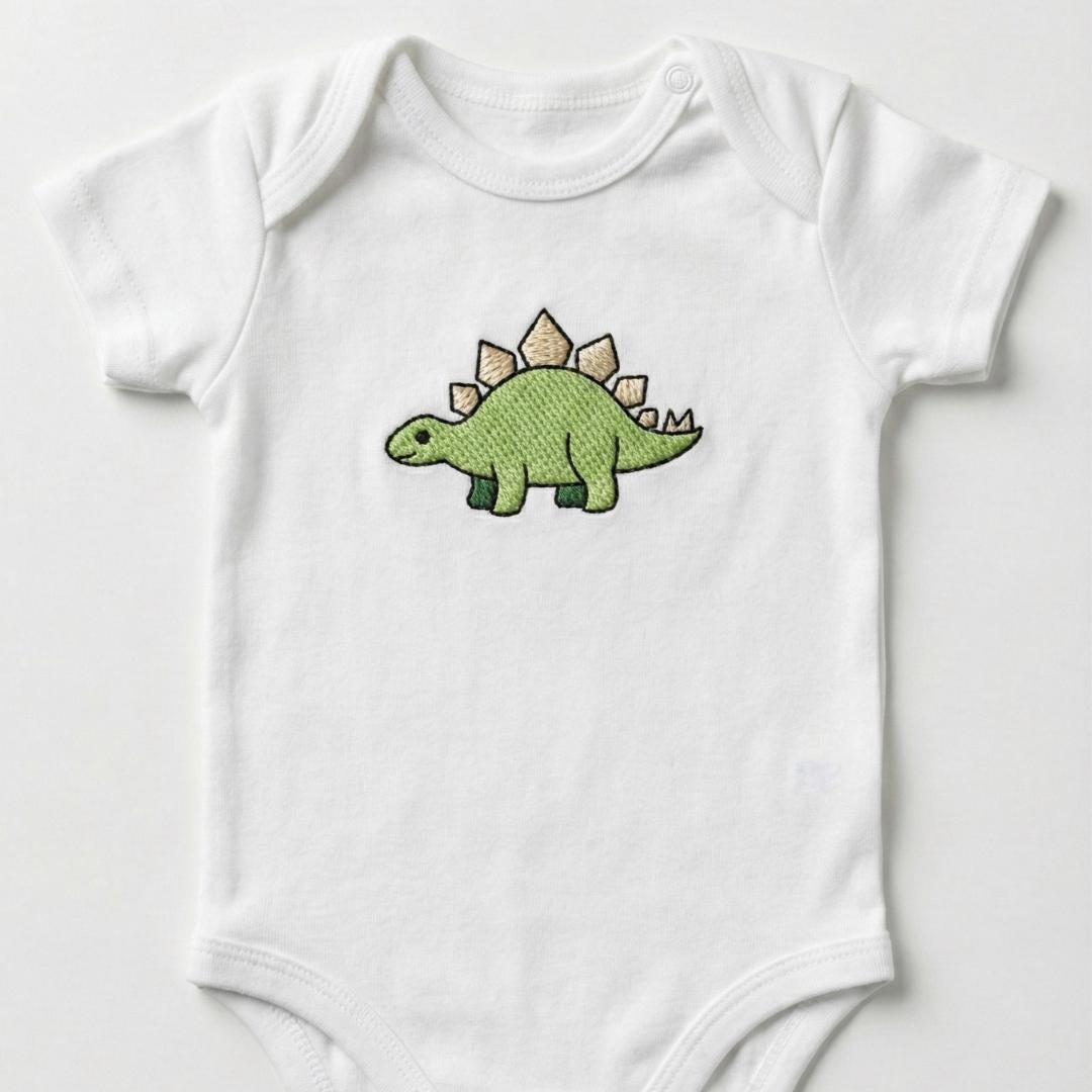 Stegosaurus Machine Embroidery Design, Baby Dino Pattern (instant ...