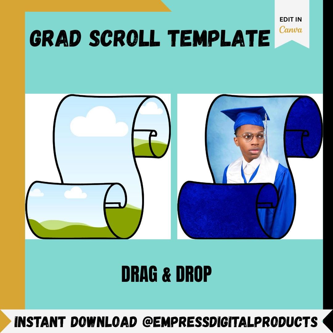 Editable Graduation Scroll Fan Template | Printable Graduation Hand Fan ...