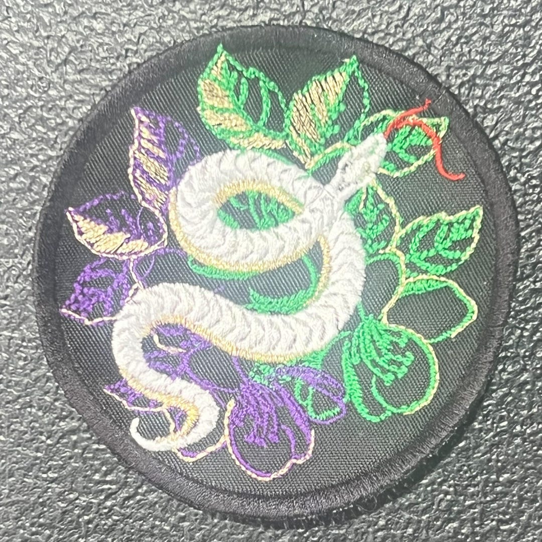 Floral Snake Patch - Etsy