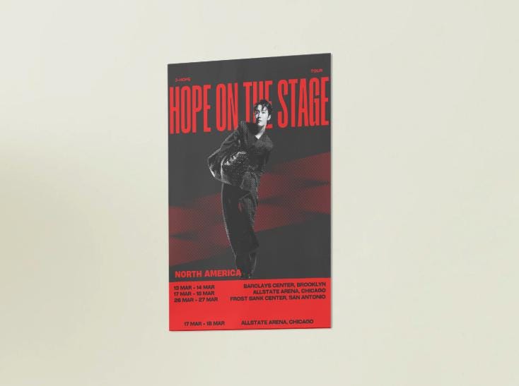 J-hope BTS Hope on the Stage Tour Poster - Etsy