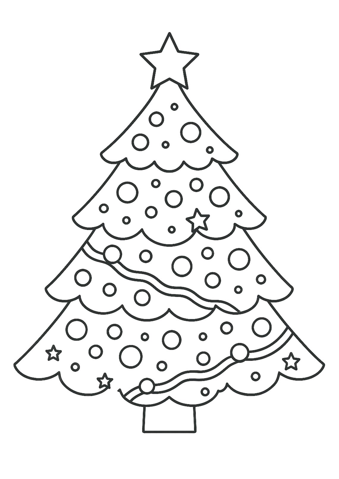 Printable Christmas Tree Coloring Pages | 9 Christmas Coloring Sheets ...
