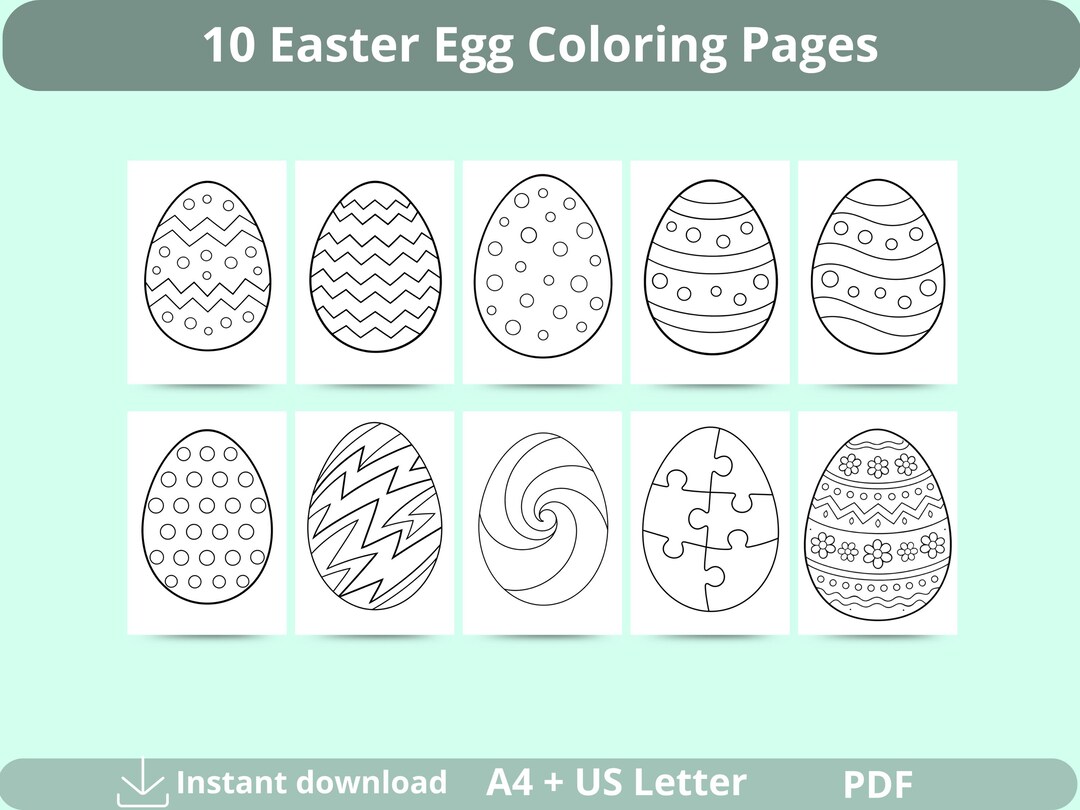 Easter Egg Coloring Pages Printable | Kids Easter Coloring Activity ...