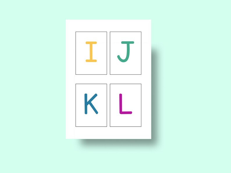 Uppercase Alphabet Flashcards Printable PDF, Preschool Letter Cards, A4 ...