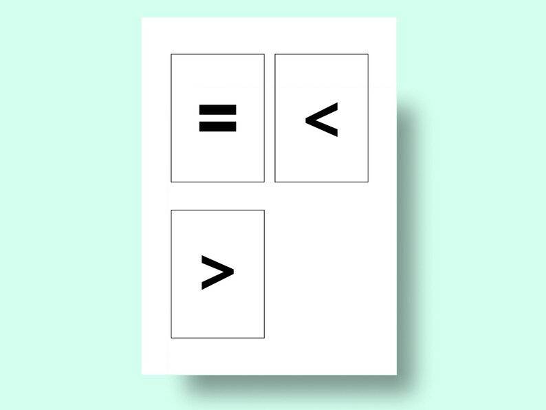 Printable Number Flashcards 1-50, Kids Math Cards, A4 & US Letter PDF ...