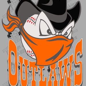 Outlaws Baseball Logo Svg - Etsy