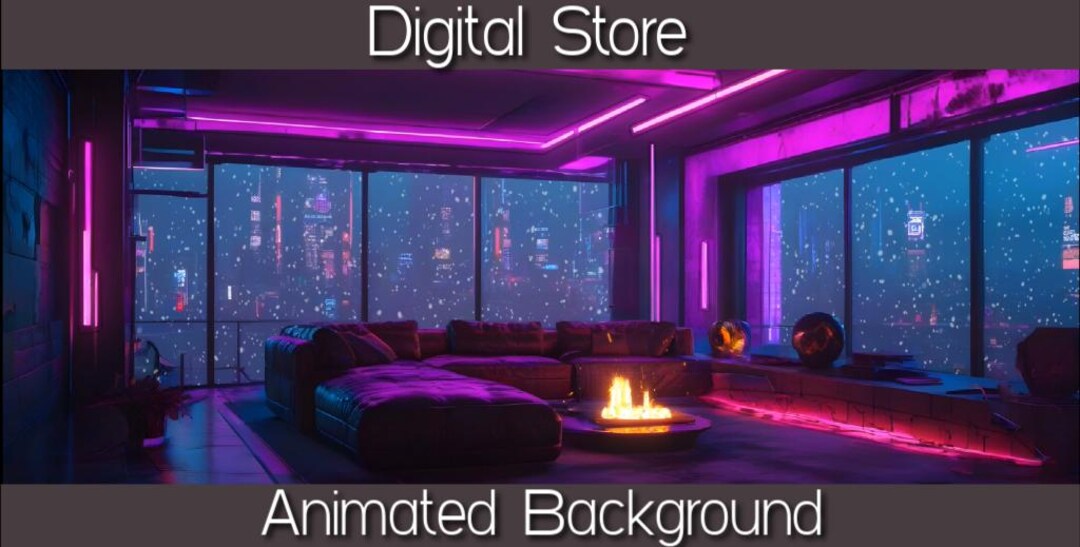 Animated Background | Futuristic | Cyberpunk | Digital - Etsy