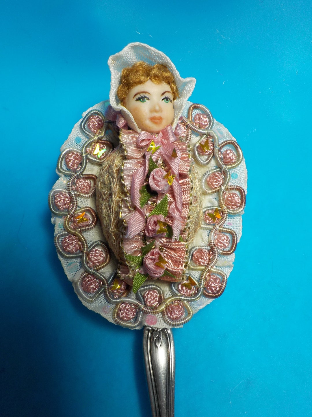 Flutterby Baby Fairy 1/12th Scale Baby Fairy in a Spoon - Etsy