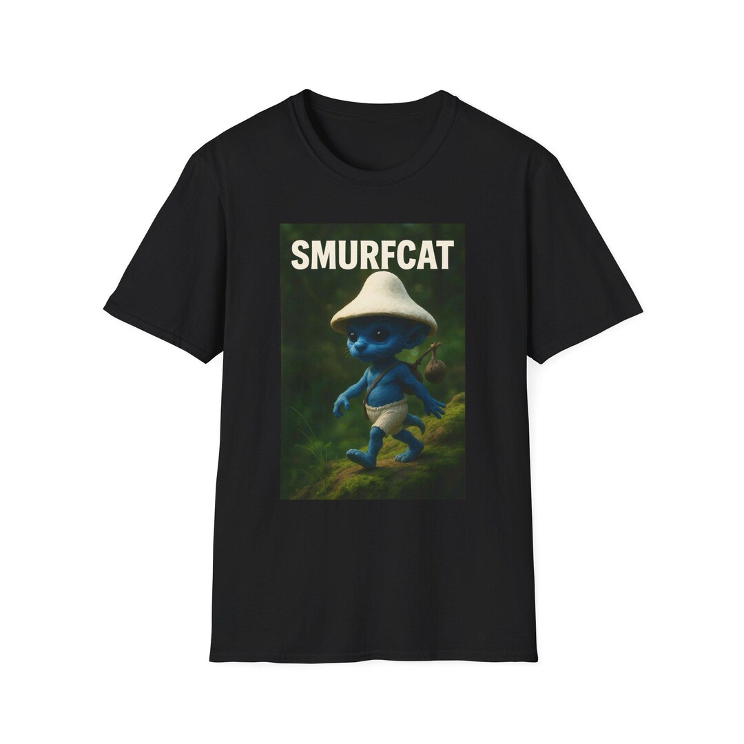 SMURFCAT Meme T-shirt - Viral Smurf Cat Aesthetic, Funny Tiktok Shirt ...