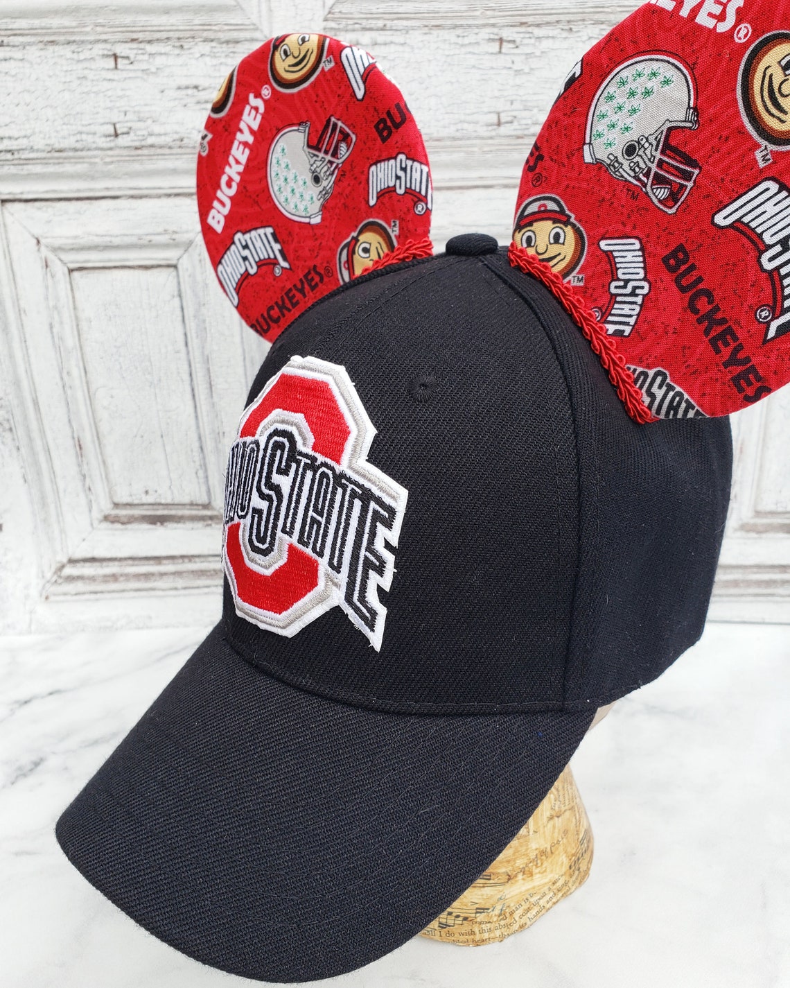 Youth or Adult Sized Ohio State Themed Mouse Ears Hat OSU - Etsy