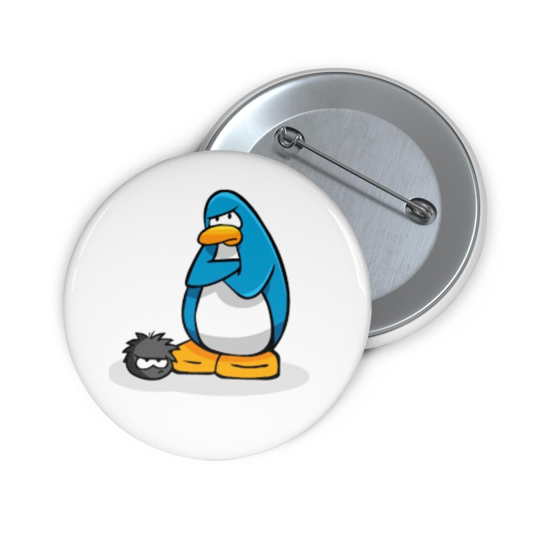 Club Penguin Inspired Pin Button - Custom Pin Buttons, Cute Lapel Pin ...