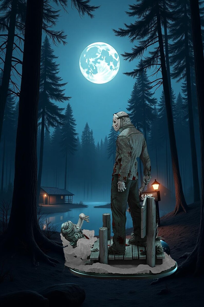 Jason Voorhees Horror Statue STL | Friday the 13th 3D Model for ...