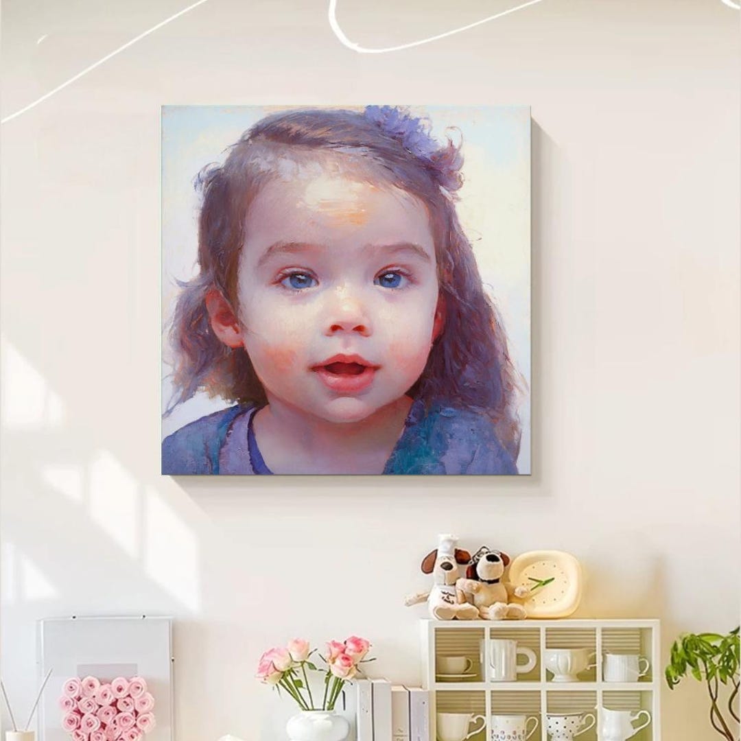 Custom Watercolor Kids Portrait | Personalized Wall Art to Celebrate ...