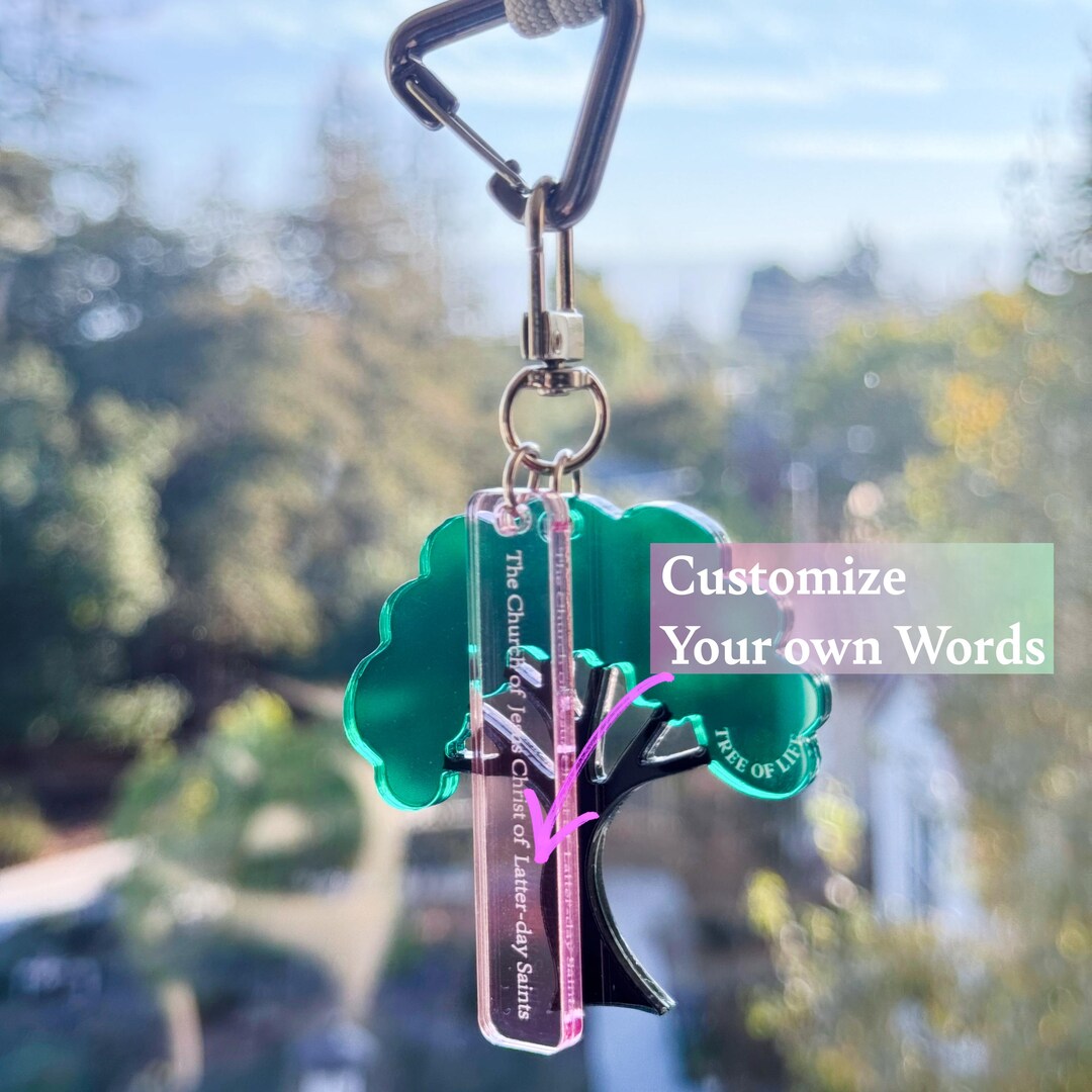 Custom Original Forest Keychain With Handwoven Strap & Metal Clasp ...
