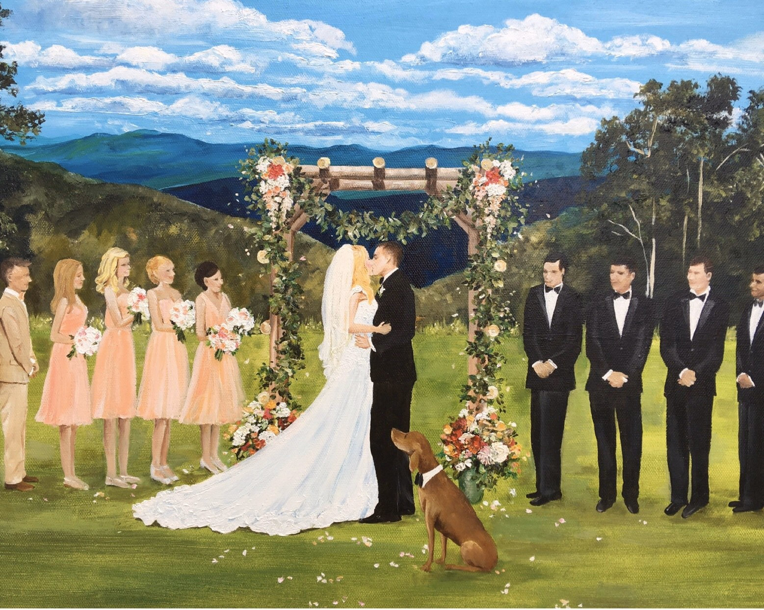 Wedding Painting From Photos Wedding Artist Wedding Gift - Etsy