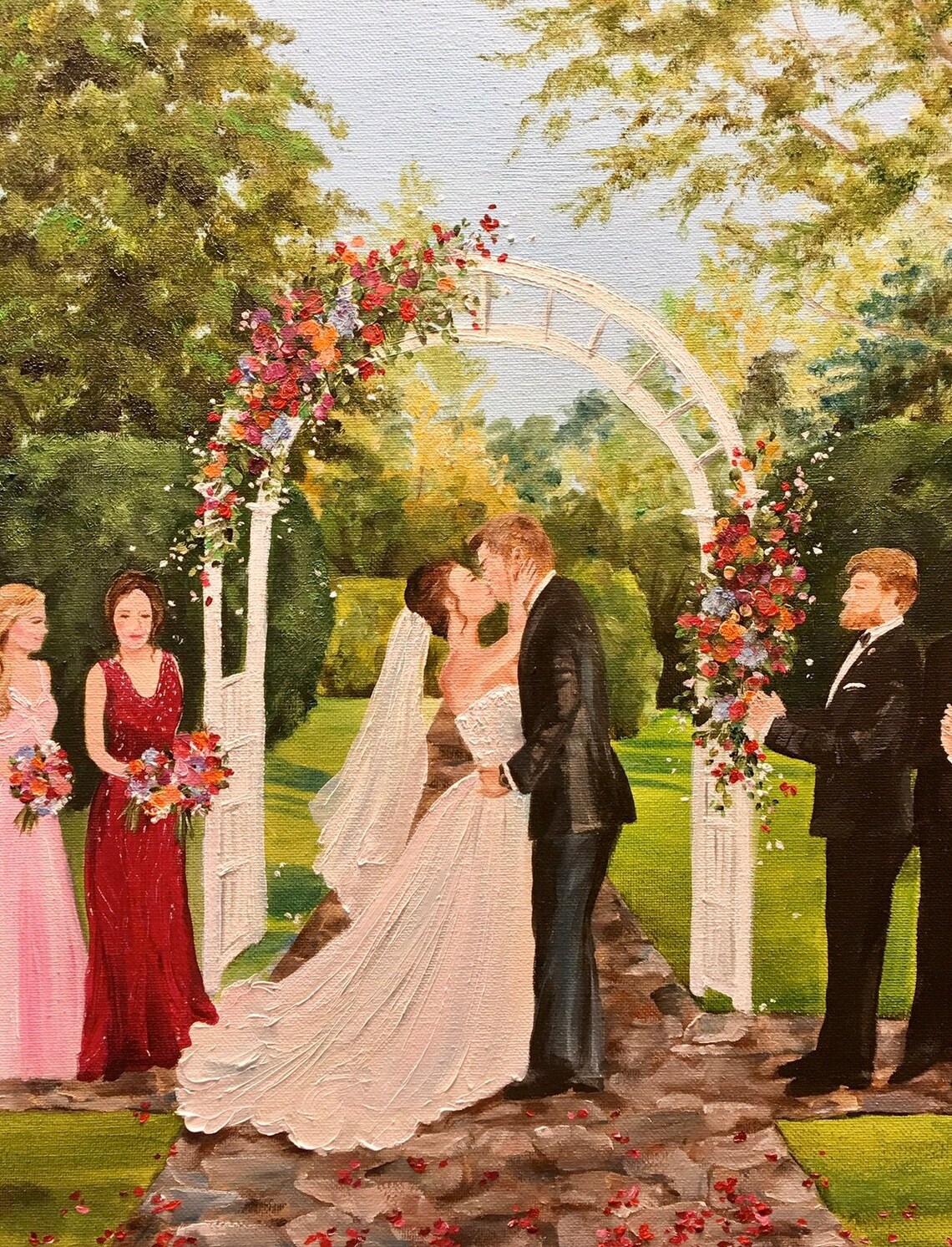 Wedding Painting From Photos Wedding Artist Wedding Gift | Etsy