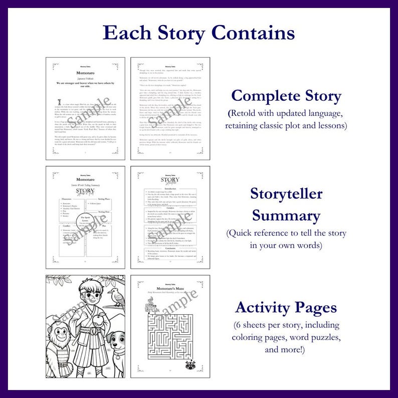 Momotaro – Japanese Fairy Tale - Printable Story + Children's Activity ...