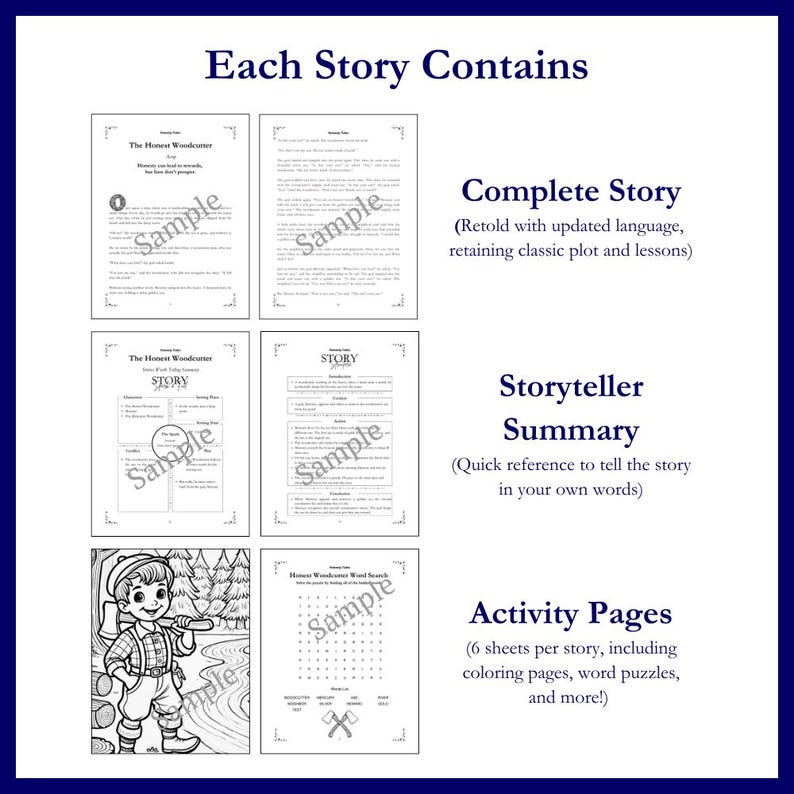 Honesty Tales Worth Telling – 5 Printable Classic Stories for Kids ...