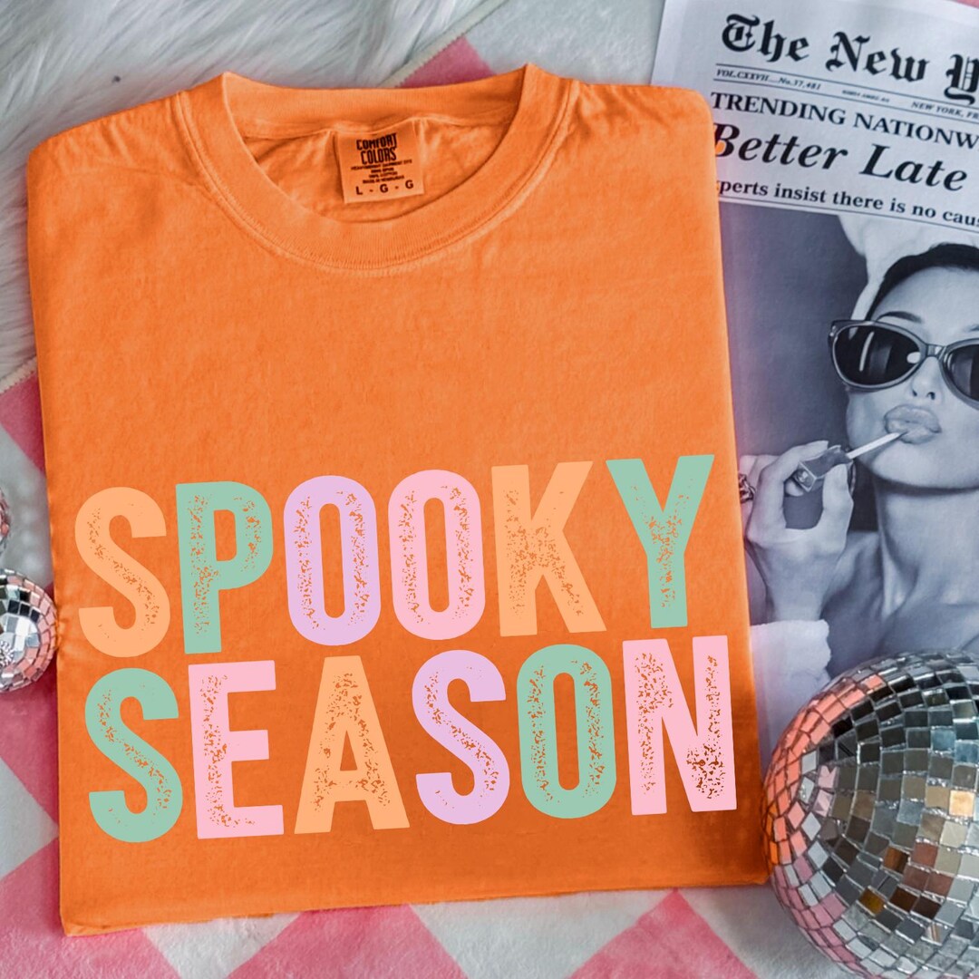 Comfort Colors Preppy Spooky Season Shirt, Spooky Vibes Shirt, Preppy ...