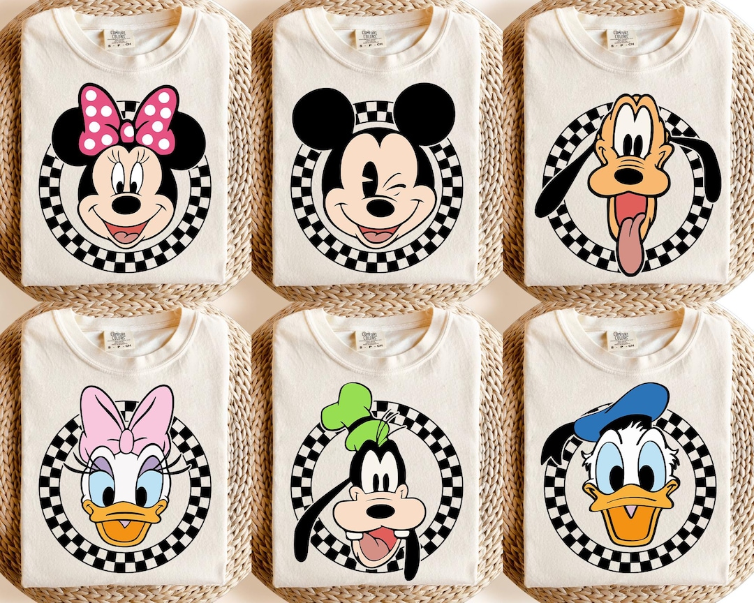 Retro Disney Checkered Mickey and Friends Shirt, Disney Family Trip ...