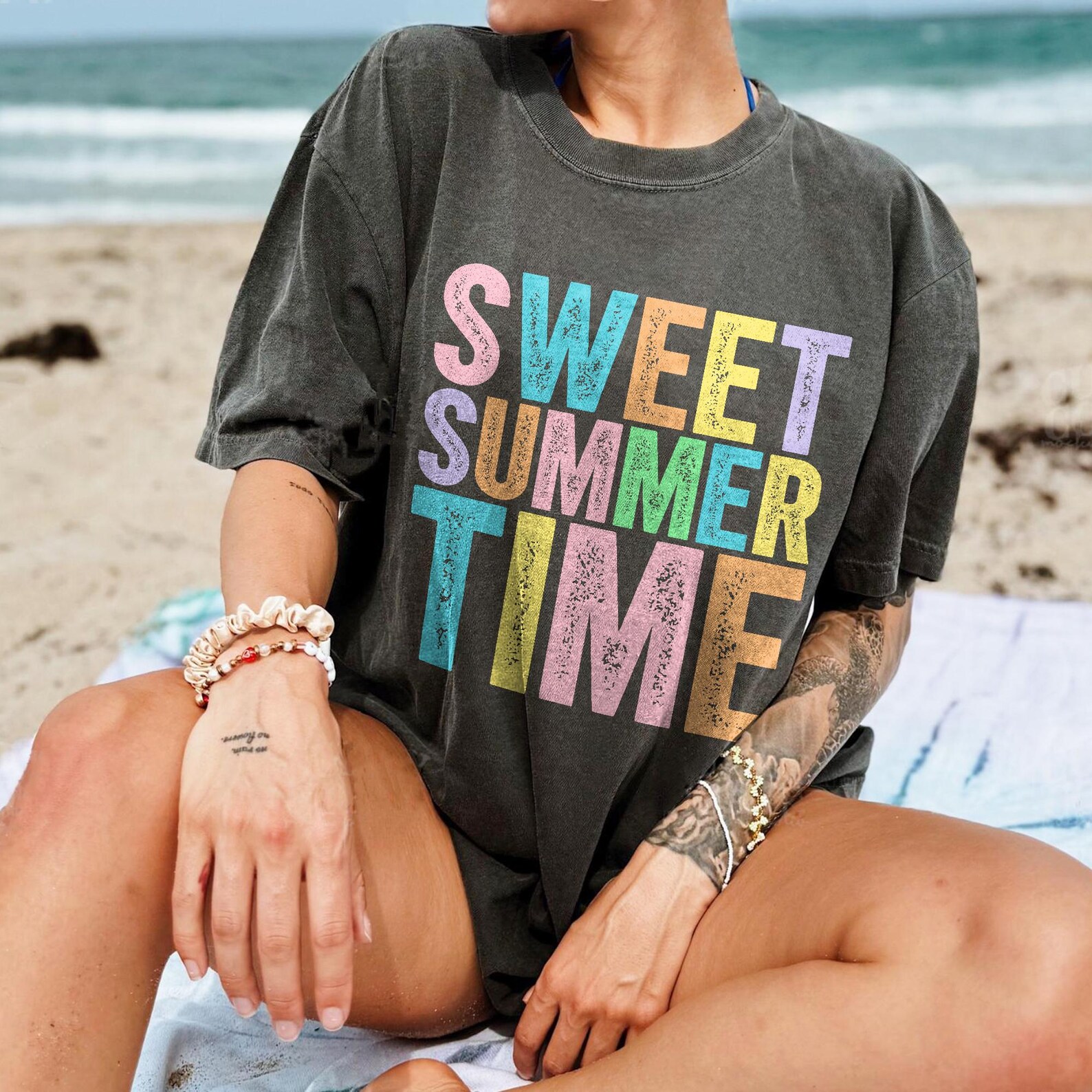 Comfort Colors Sweet Summer Time Tshirt, Neon Trendy Summer Shirt ...