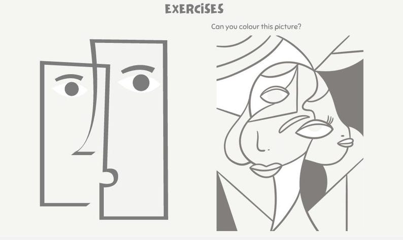 Printable Picasso Art Workbook – Cubism Activities for Kids & Beginners ...