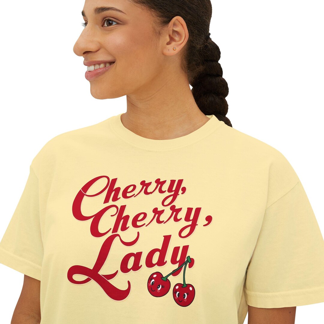 Cherry Cherry Lady Boxy Tee, Fun & Trendy Women's T-shirt, Summer Vibes ...