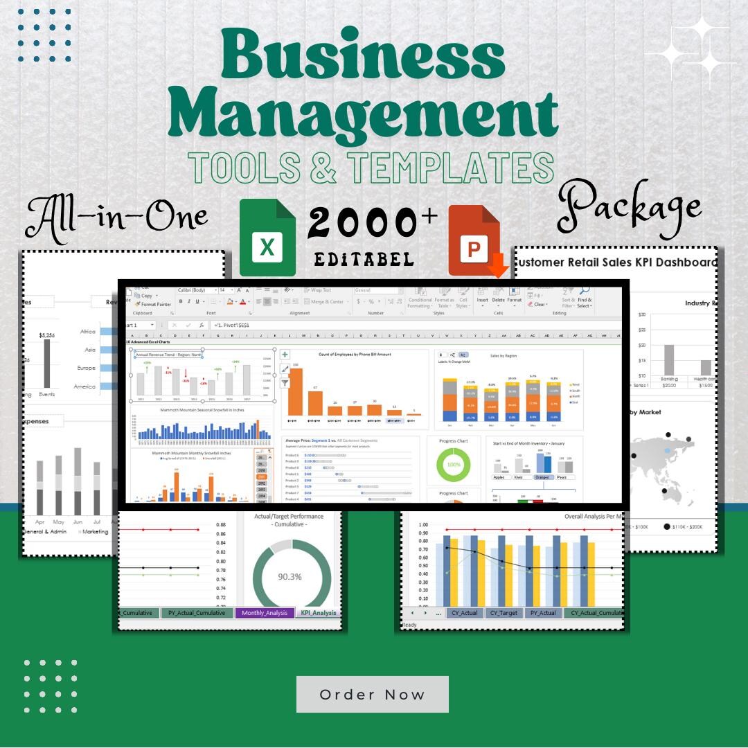 Business Management Templates: Six Sigma, HR, Project Dashboards - Etsy
