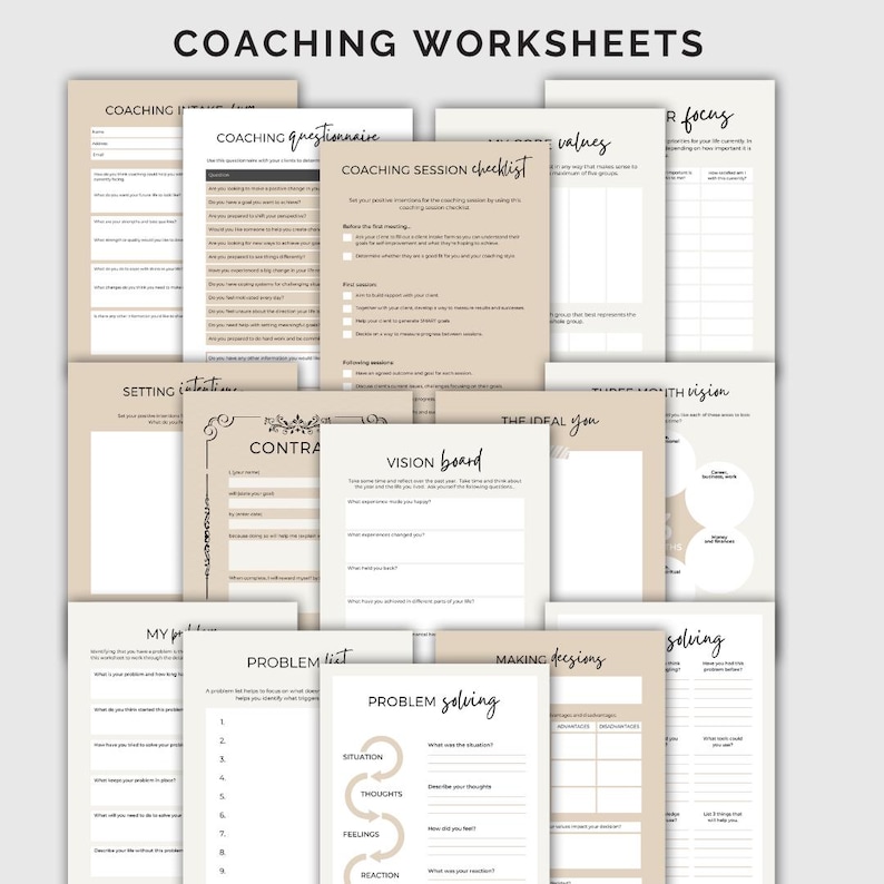 Life Coaching Branding Toolkit | 4500+ Canva Templates | Coaching Tools ...